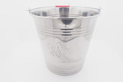 China 8L Factory price 201#stainless steel water bucket premium bucket cheap ice bucket for sale