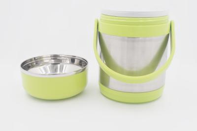 Cina scatola di pranzo isolata di plastica calda del contenitore di alimento di stoccaggio di acciaio inossidabile di vendita 1.5L in vendita