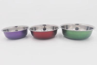 Cina Insiemi delle pentole della cucina delle ciotole di miscelazione del metallo di LFGB 3pcs in vendita