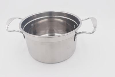 China 4pcs Cookware plaatsen 17cm Roestvrij staal Hoge Pot Te koop