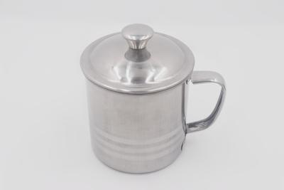 Cina tazza della minestra di Chrome della tazza di acciaio inossidabile di 4pcs 13cm con la maniglia in vendita