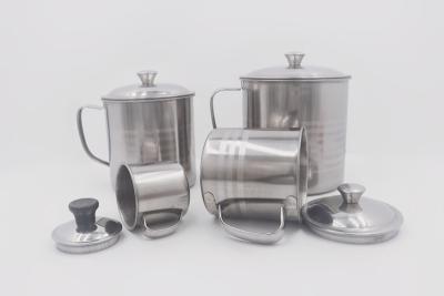 Cina tazza dell'acqua di acciaio inossidabile di 0.217cbm 9cm Drinkware con il bordo rotolato in vendita