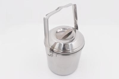 Cina 1.5L vaso di stoccaggio dell'alimento di picnic ss con l'argento Carry Food Box facile del coperchio in vendita