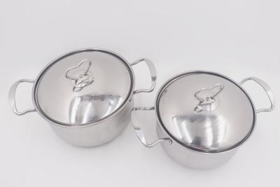 Cina le pentole di acciaio inossidabile 4pcs di 0.7mm mettono il vaso della minestra del metallo in vendita