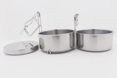 China 23cm 4 Tiers Glossy Metal Food Carrier With Knock Down Handle for sale