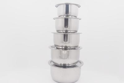 China 6pcs Kitchenware Stainless Steel Cooking Pot Non Stick Cooking Pan With Lid for sale