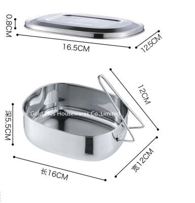 China 16cm Food grade korean leak proof insulated lunch box for kid 304 stainless steel with Lid for sale