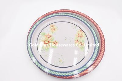 China Party Tinplate Round Dish Serving Tray Wedding Plates Set for sale