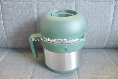 1500ml 식기 누출 방지 스테인리스 도시락 녹색 진공에 의하여 격리되는 수프 단지