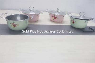 China Oem Belly Stainless Steel Restaurant Soup Pot With Metallic Painting for sale