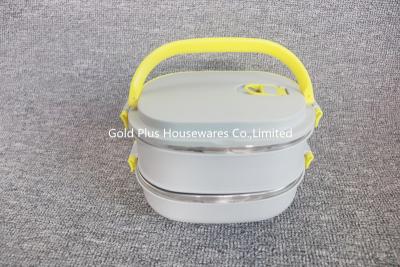 China Food Grade 2 Layers Plastic Bento Lunch Box Leak Proof For Students for sale