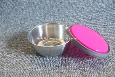 Cina ciotola di mescolanza variopinta 16cm di acciaio inossidabile di 12cm 14cm messa con il coperchio 6pcs in vendita