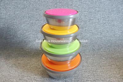 Cina insalatiera di acciaio inossidabile di Reusabl di grande capacità 8pcs con il coperchio in vendita