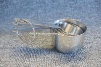 China Stainless Steel Liquid Measuring Cup Set 4 Piece 60ml to 250ml Stackable Kitchen Tool for sale