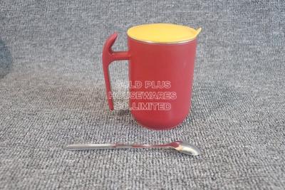 China Silk Screen Printing Metal Steel Water Cup With Lid 304 Stainless Steel for sale