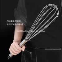 China Stainless Steel Egg Beater Whisk 10 to 20 Inch for Restaurant Cake Shop Mixing for sale