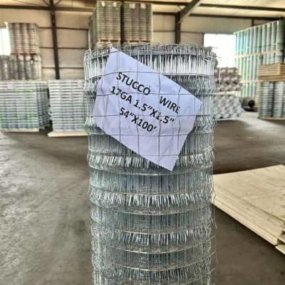 China High Strength Welded Galvanized Stucco Mesh 17ga Mortar Support Skim Coat Application for sale
