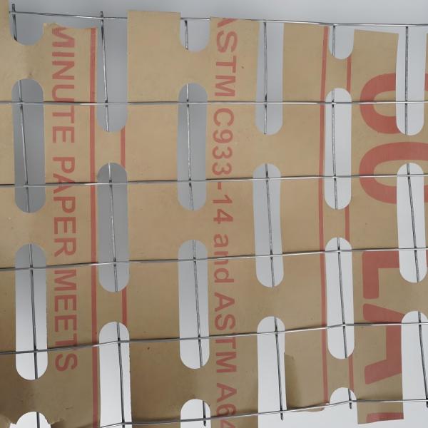 Quality Astm C847 Code Compliant Welded Wire Lath With Kraft Paper Backing For Stucco Systems for sale