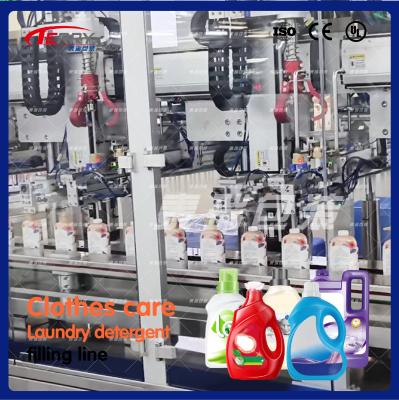 China 8 cabeças Máquina de enchimento de líquido para lavagem de pratos Consumo de ar 100L/min à venda