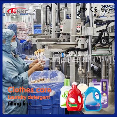 China 8 cabeças Máquina de enchimento de líquido para lavagem de pratos Consumo de ar 100L/min à venda