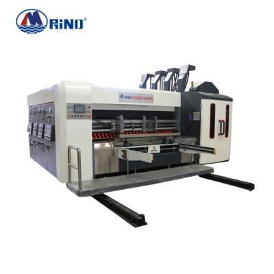 China Máquina de impressão automática de Flexo da caixa da caixa de 2 cores do PLC com cortador de dado Slotter à venda
