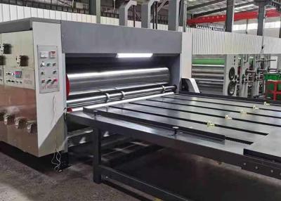 Cina Comando a catena della stampatrice di Flexo del contenitore di cartone che alimenta a quattro colore con la taglierina di dado in vendita