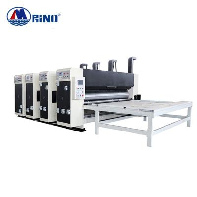 Cina Comando a catena della stampatrice di Flexo del contenitore di cartone che alimenta a quattro colore con la taglierina di dado in vendita