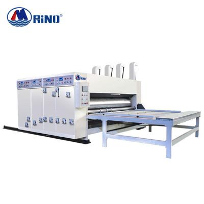 China Movimentação de corrente da máquina de impressão de Flexo da caixa da caixa de 3 cores que alimenta com slotter cortando à venda