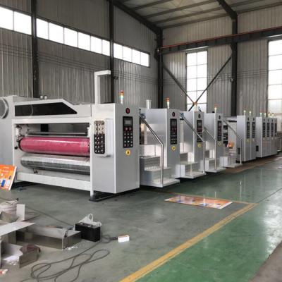 中国 波形のカートンの高速のための35T 5色のFlexoの印字機200 PC/分 販売のため