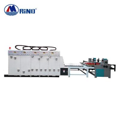 China 3 cores Flexo corrugaram a máquina de impressão 11kw da caixa com o cortador de dado de Slotter à venda