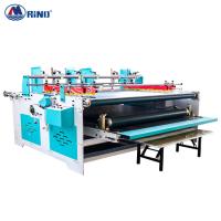 China 3.2kw Box Folder Gluer Machine Semi Automatic Corrugated Double Head for sale