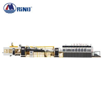 Cina 35KW Flexo che stampa reggette di Gluer dell'attrezzatura dell'incartonamento del cartone in vendita