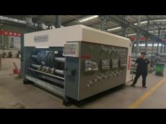 Double Color Carton Box Flexo Printer With Die Cutter For Corrugated Board