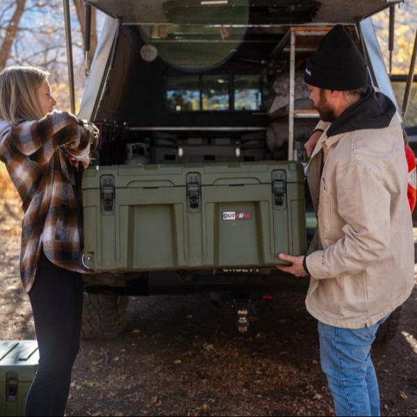 Quality V5 Rugged Camping Box Organizer 180L With Nylon Rope Handles for sale