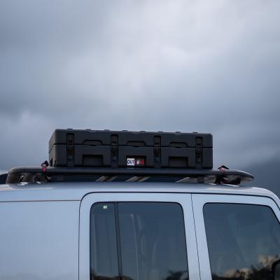 China Custom OUTZONE V7 85L Heavy-Duty Rotary-Plastic Tool Box Rigid Case Camping Rotating Transport Truck Roof Luggage Rack ODM for sale