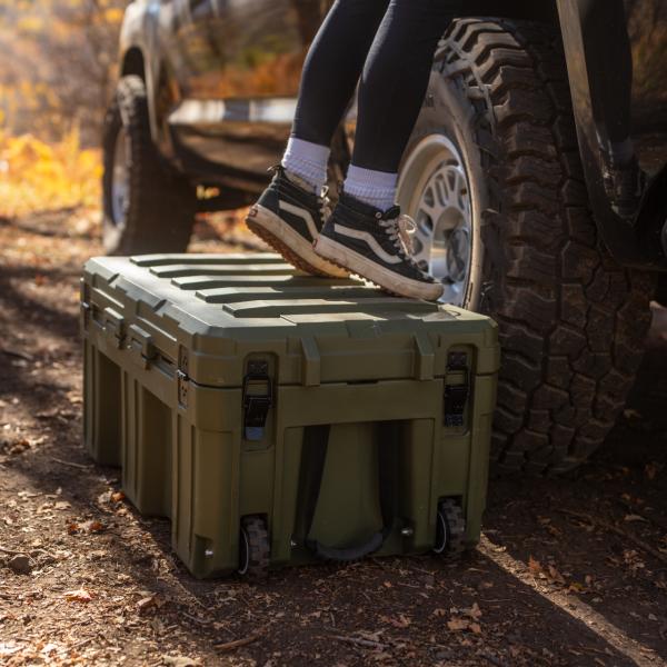 Quality 150L Large Capacity Hard LLDPE Waterproof Plastic Cargo Transportation for sale