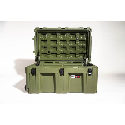 China 150L Large Capacity Hard LLDPE Waterproof Plastic Cargo Transportation Rotomolded Case for sale