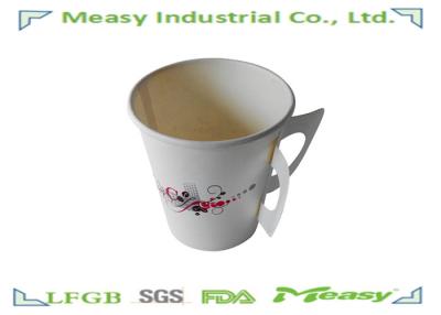 Chine Tasse de papier d'OEM 220ml avec la poignée et la conception adaptée aux besoins du client de logo à vendre