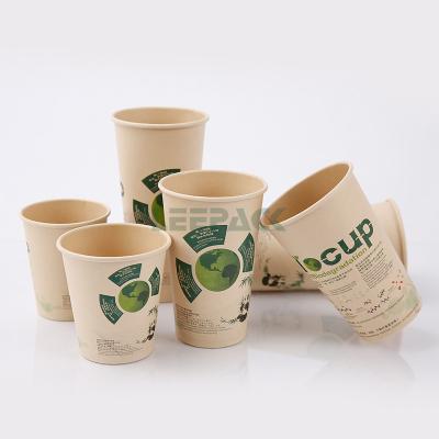 Cina il PLA biodegradabile immagazzinato amichevole eliminabile della tazza di carta 12oz di Eco ha stampato la tazza di carta di bambù concimabile di progettazione con il logo in vendita