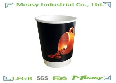 China Cutomized Logo / Pattern Double Walled Paper Coffee Cups Printed Paper Drinking Cups for sale