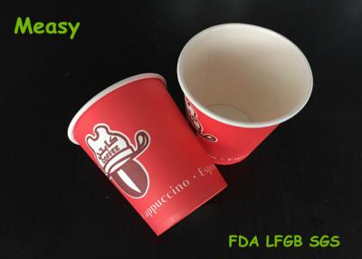 China 8oz gedrukte Koffiedocument Koppen voor thee/drank, enige PE materialen Te koop