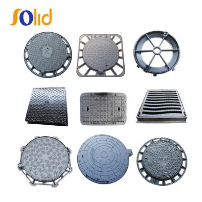 China Supply High Quality Square and Round Ductile Cast Iron Manhole Cover and Drain Grating for sale