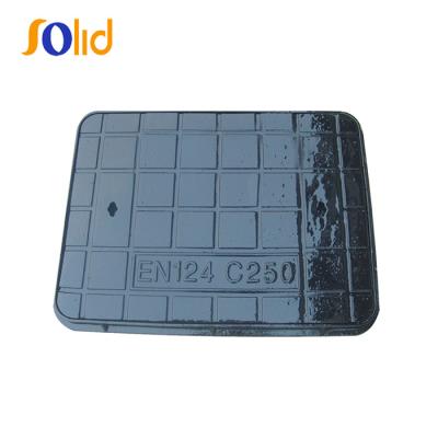 China En124 C250 D400 Ductile Iron or Gray Iron Rectangle Manhole Cover with Frame for sale