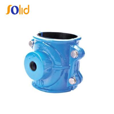 China Ductile iron Saddle clamp for PVC/PE Pipe for sale