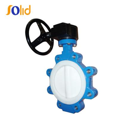 China DN100 PN16 Lug Butterfly Valve with Teflon Seat for sale