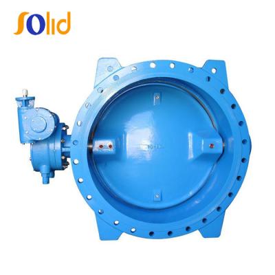 China Big Size Ductile Iron Double Flanged Eccentric Disc Butterfly Valve for sale