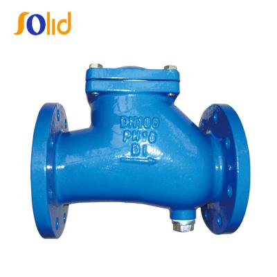 China DIN 3202 F6 Double Flange Rubber Disc Swing Check Valve for sale