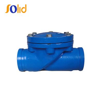 China BS5153, PN10, PN16 Grooved end flexible disk check valve for sale