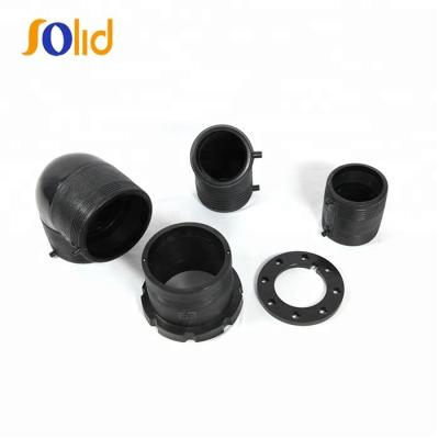 China Black HDPE Fusion Stub Flange pipe fittings for Pipe Connection for sale