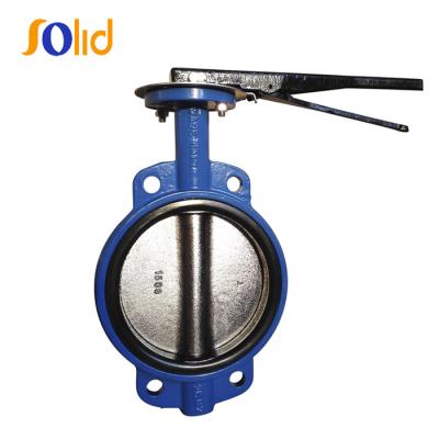 China PN10/16 Wafer Type Concentric Butterfly Valve with Lever Operator for sale